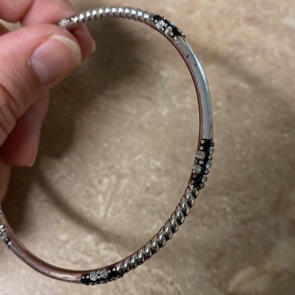 Brighton | Jewelry | 2 Brighton Black And Silver Bangle Bracelet Set ...